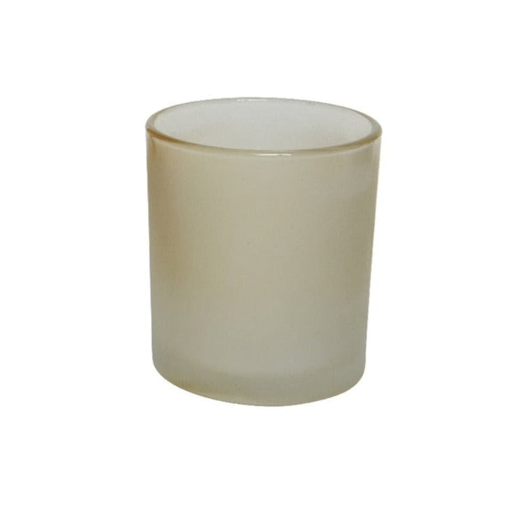 Sandblasted Glass Candle Holder - Sand